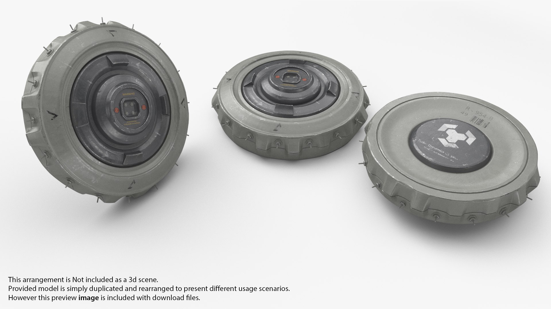 Landmine 3D model - TurboSquid 1272619