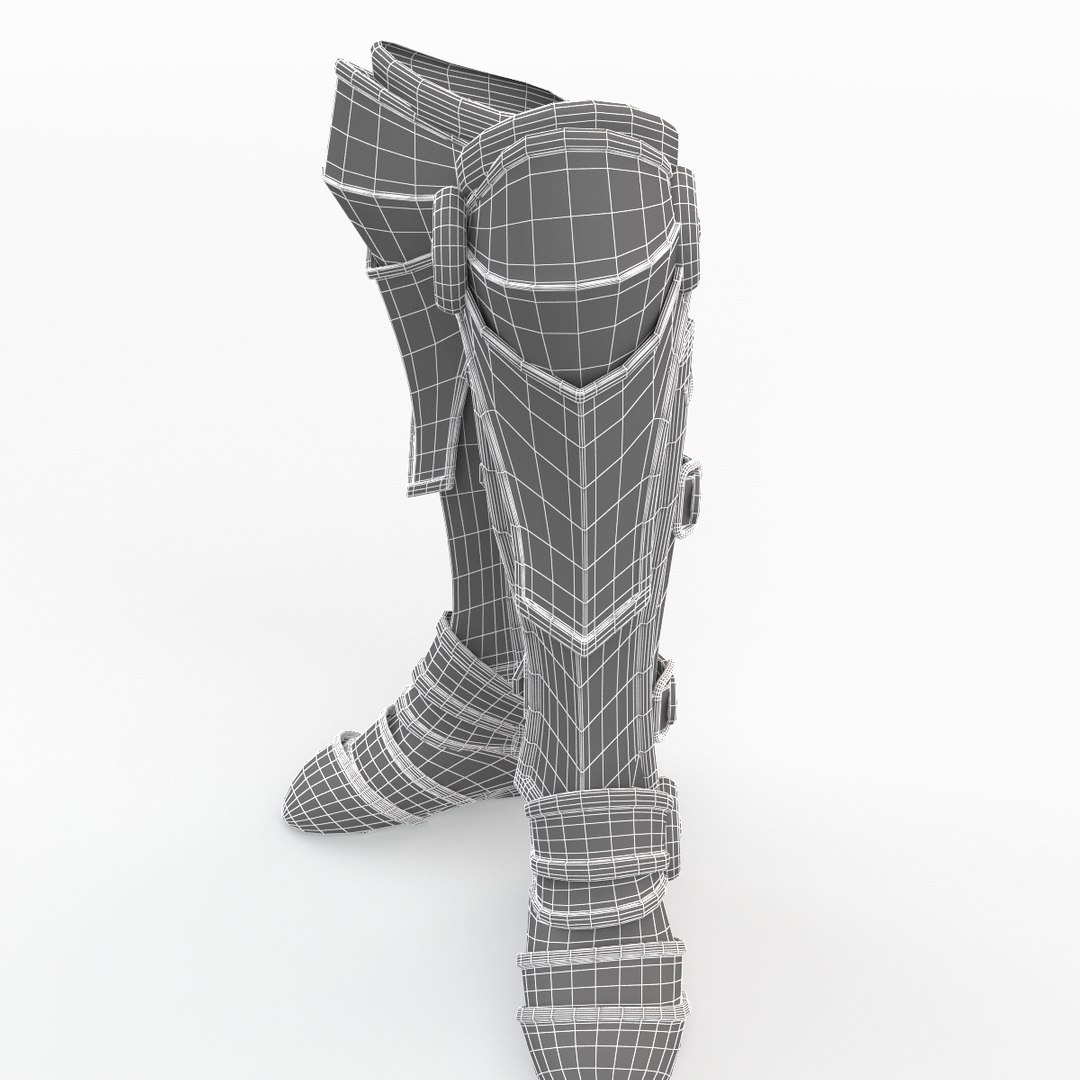 3d Model Armor Boot V2