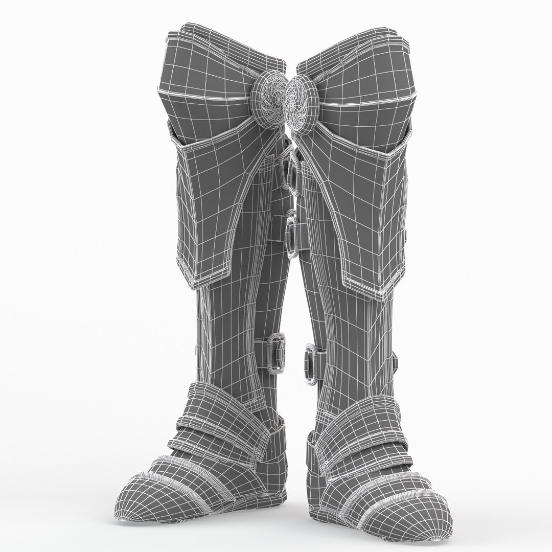 3d Model Armor Boot V2