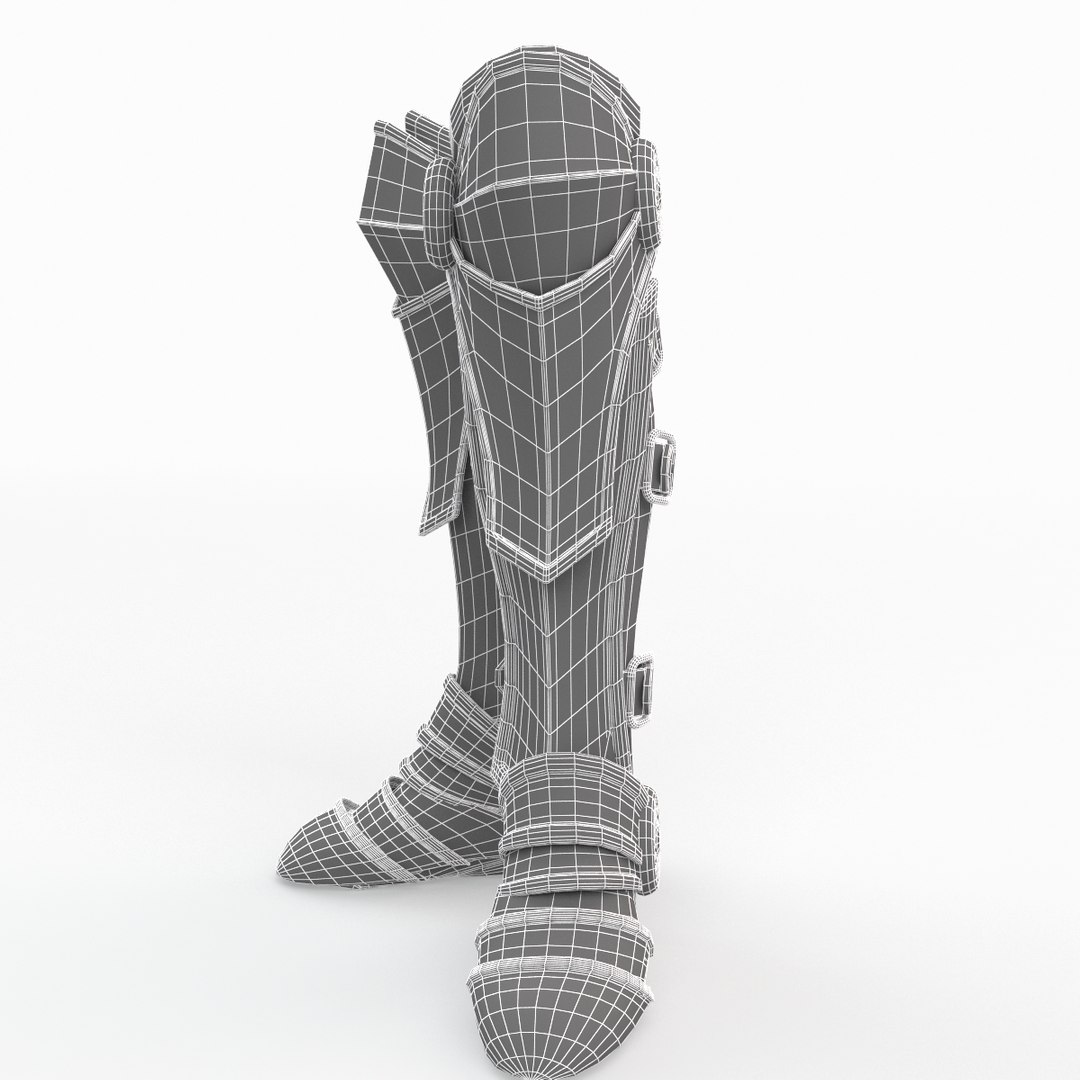 3d Model Armor Boot V2