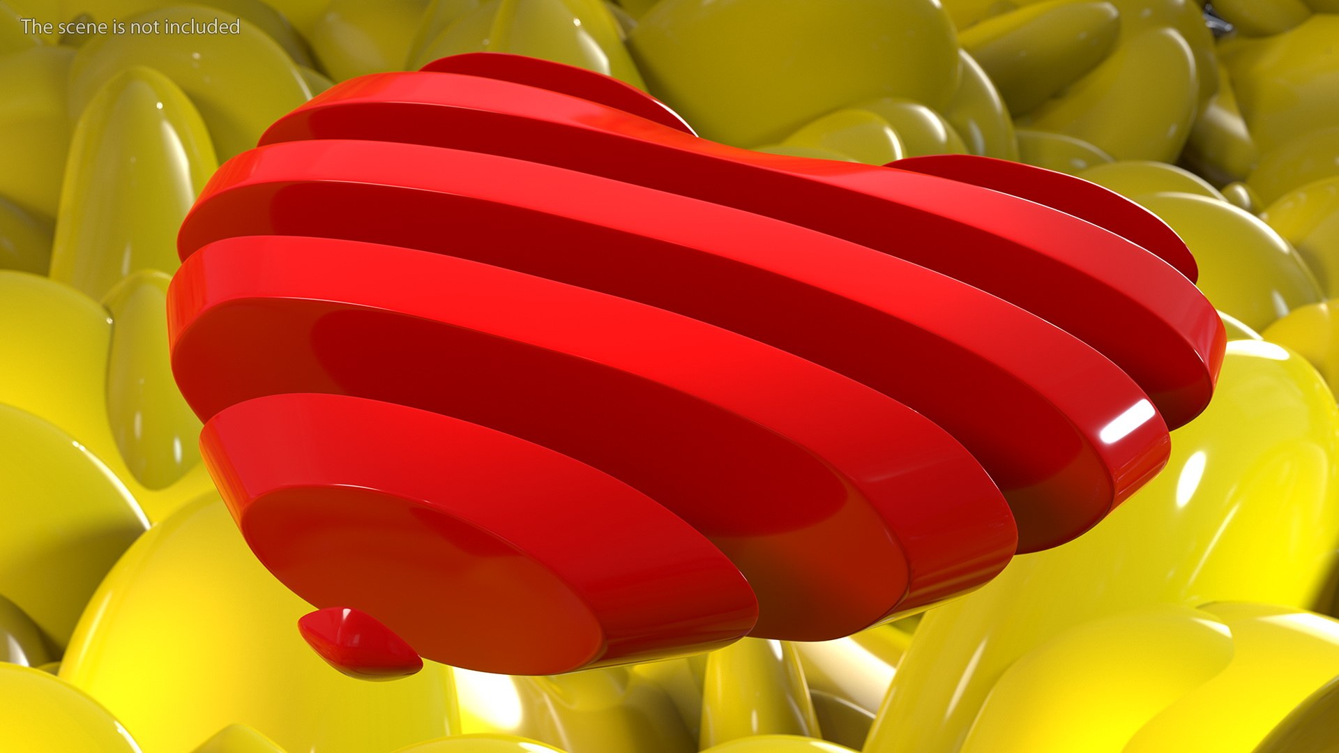 Heart With Transparent Horizontal Lines 3D Model - TurboSquid 1799600