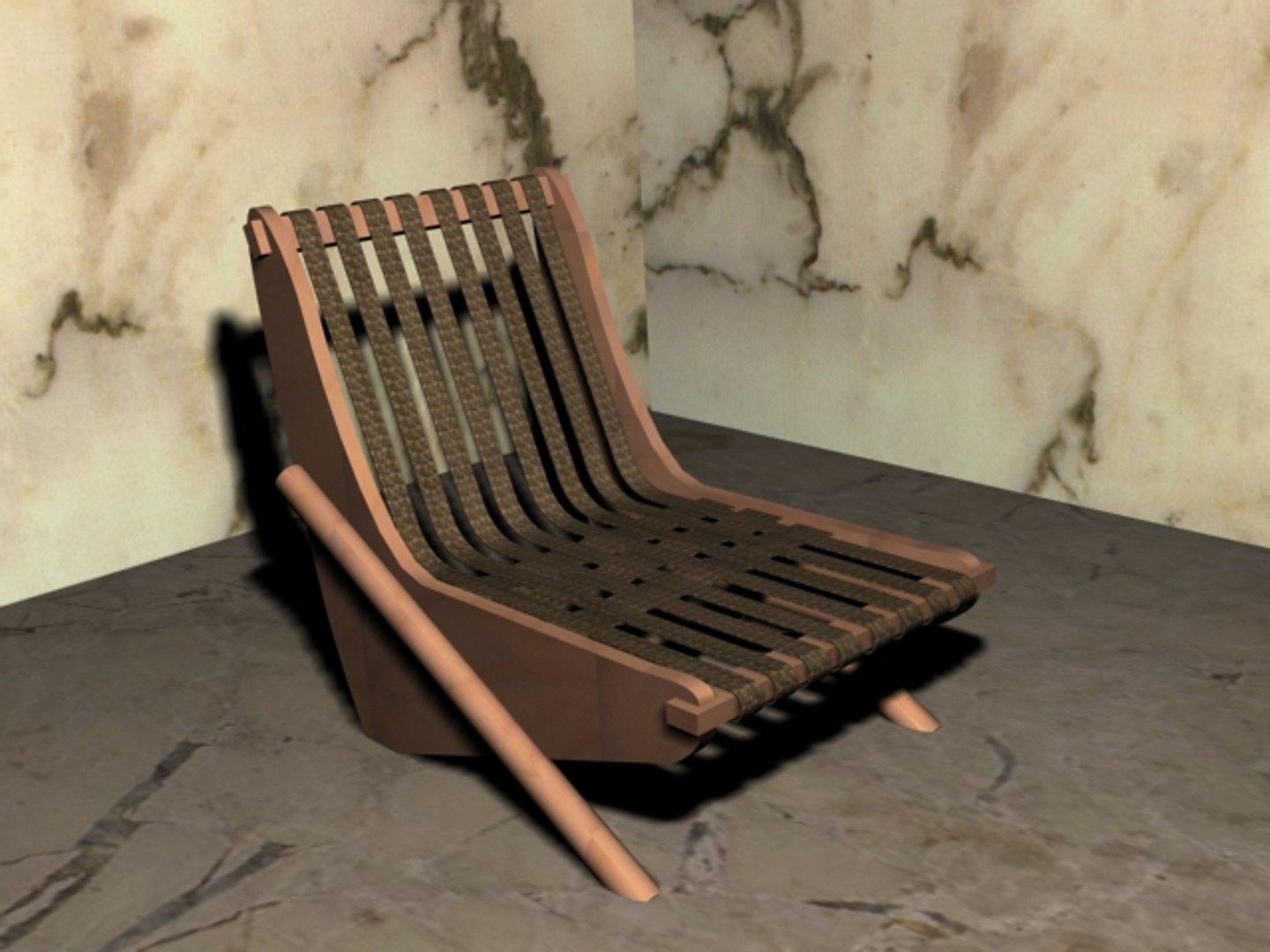 3d Model Polygonal Chair