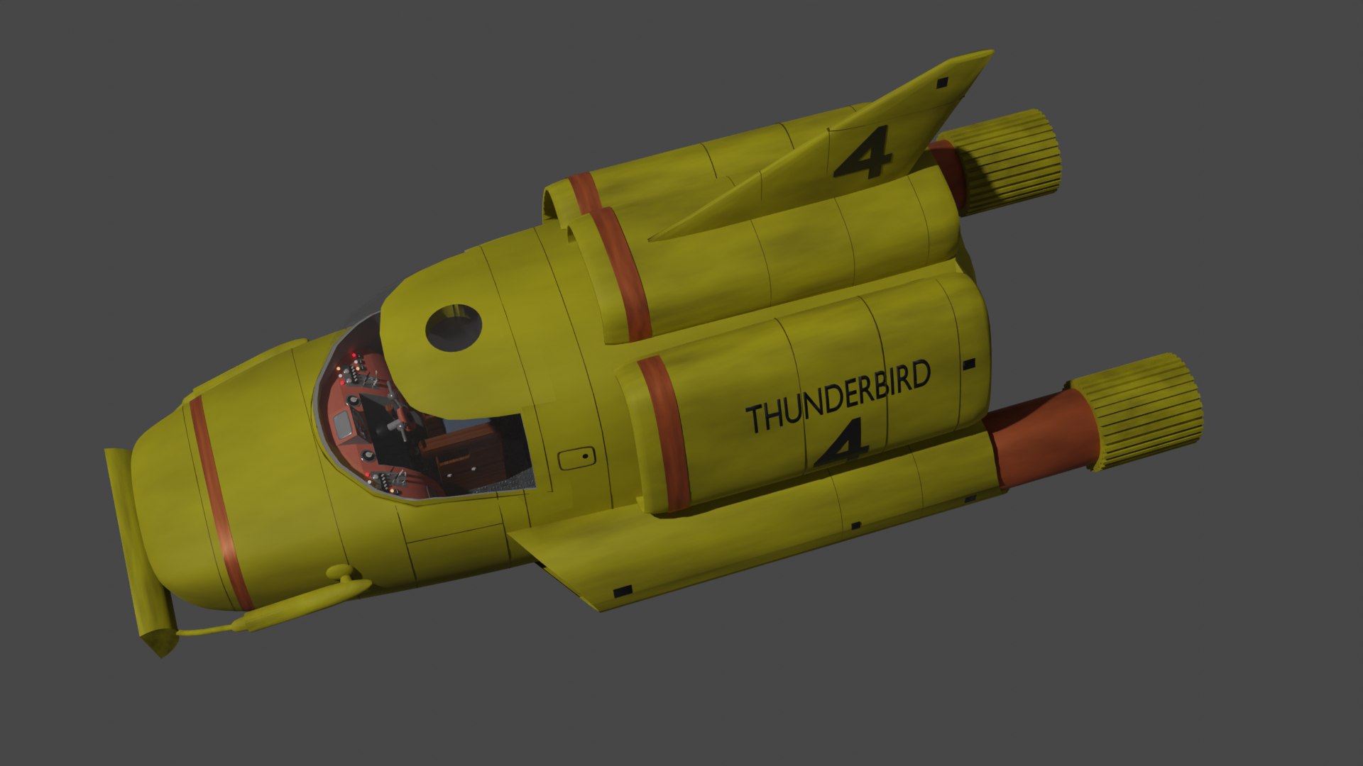 Thunderbird 4 3D Model - TurboSquid 1983180