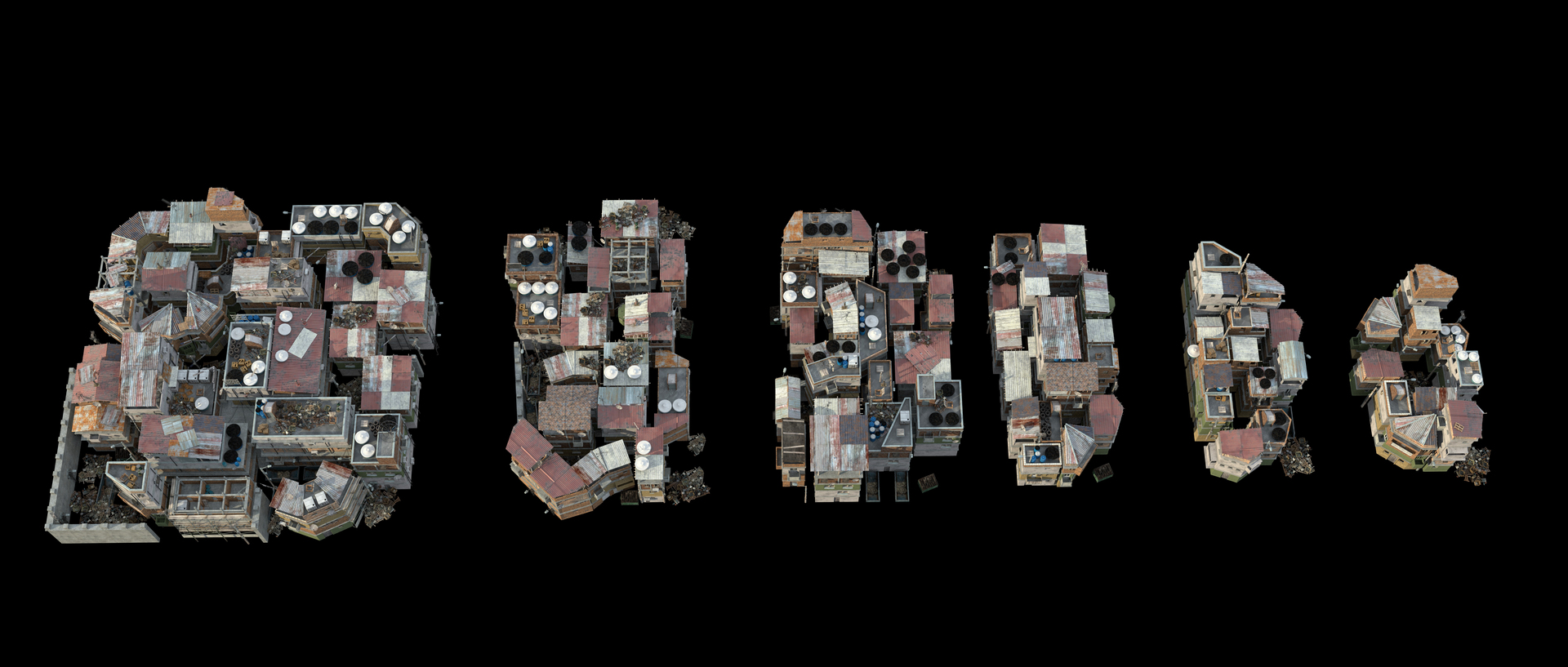 Pacote Mega Kit Favela Slums City Modelo 3D - TurboSquid 1728505