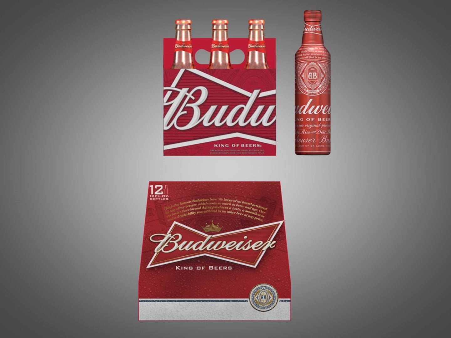 3d Model Budweiser Products