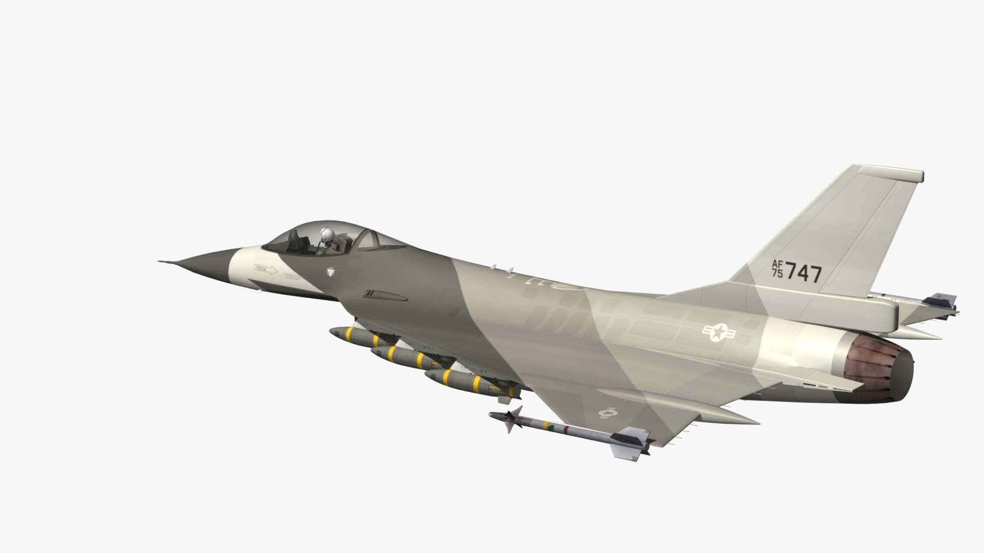 General Dynamics F-16XL 3D - TurboSquid 1977682