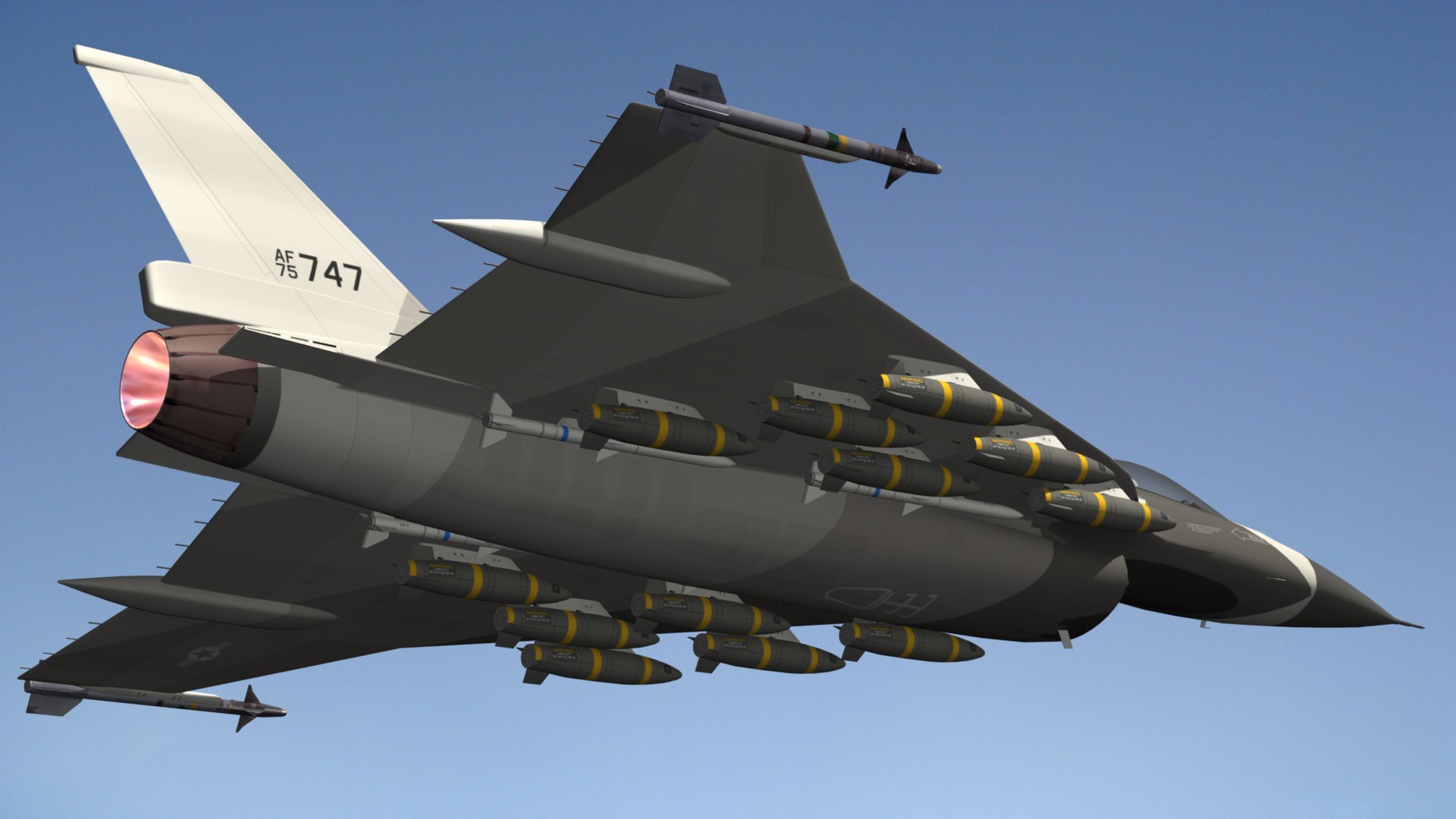 General Dynamics F-16XL 3D - TurboSquid 1977682