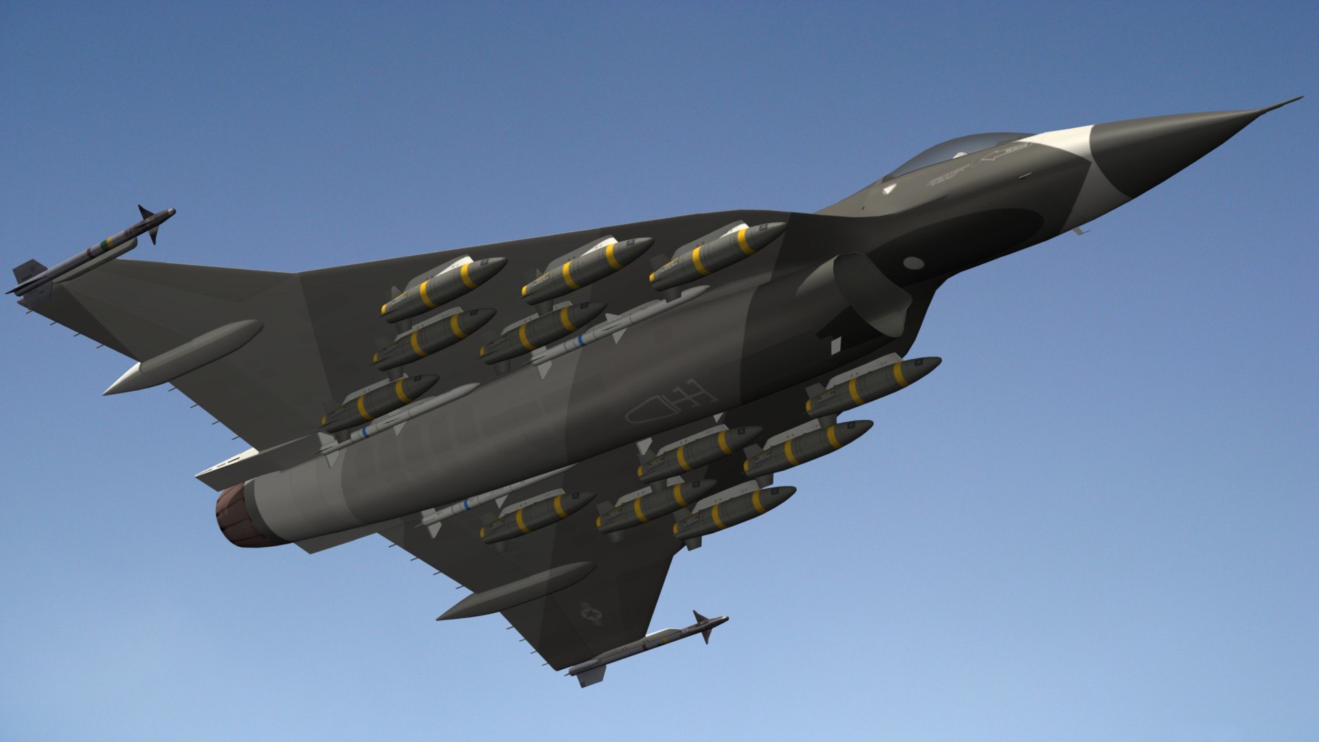 General Dynamics F-16XL 3D - TurboSquid 1977682