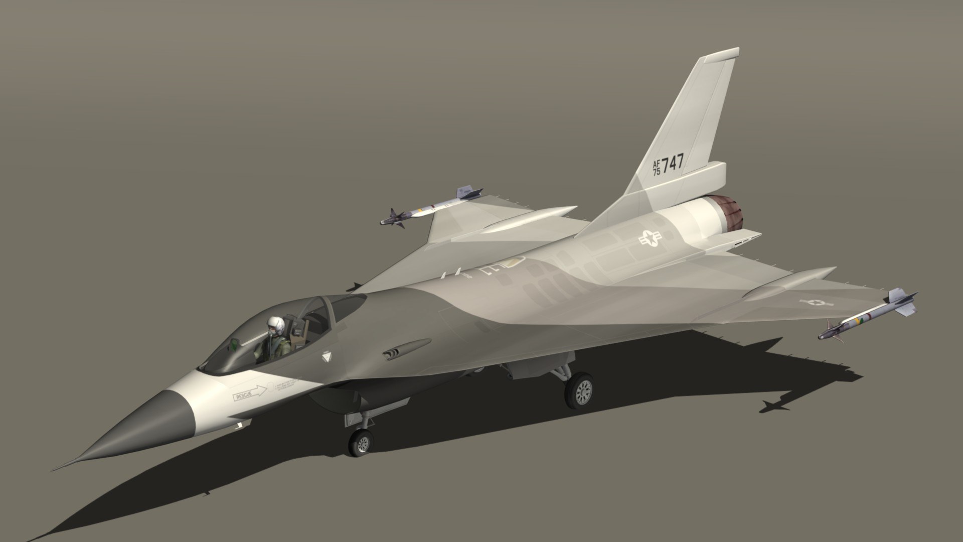 General Dynamics F-16XL 3D - TurboSquid 1977682