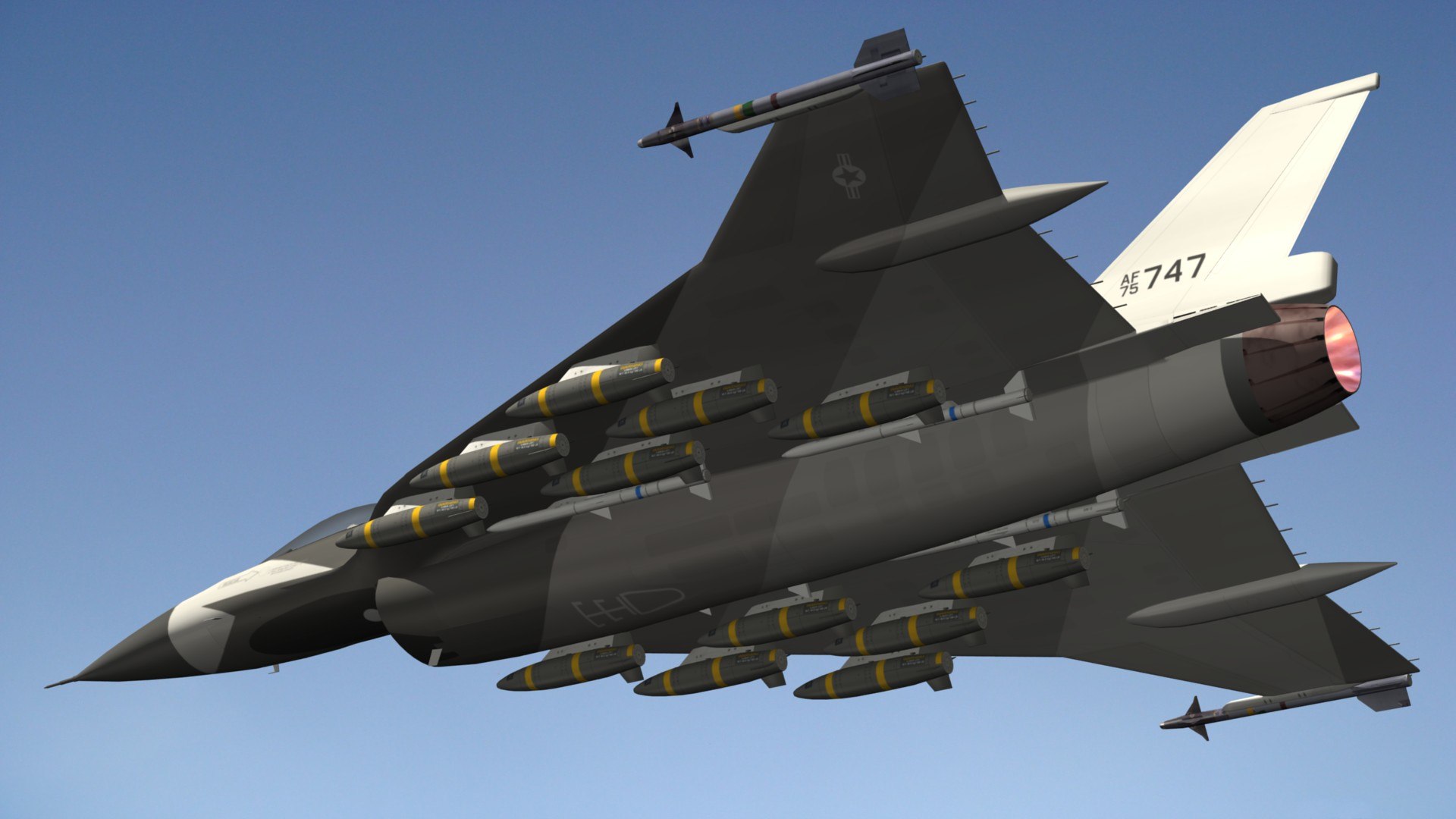 General Dynamics F-16XL 3D - TurboSquid 1977682