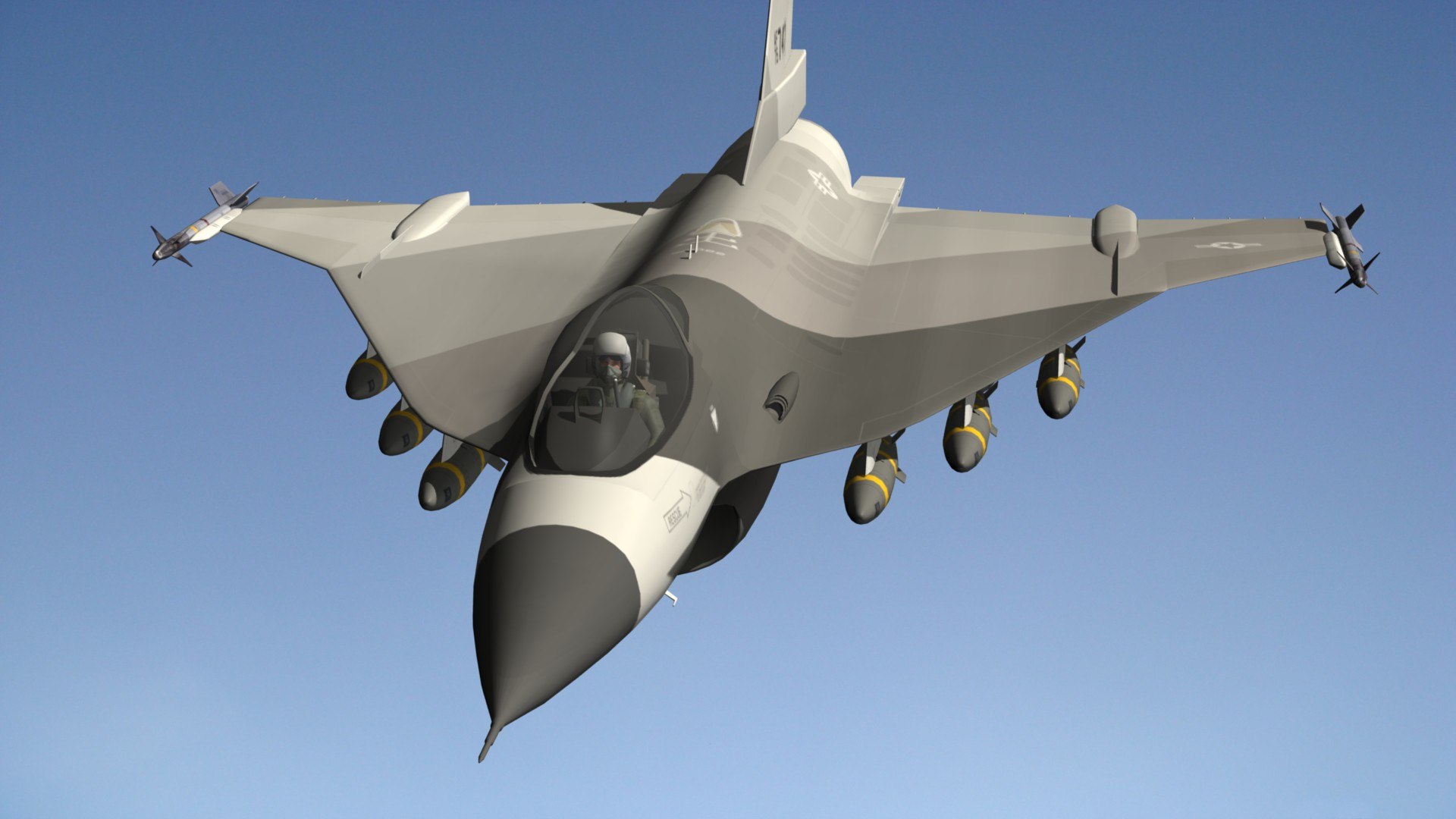 General Dynamics F-16XL 3D - TurboSquid 1977682