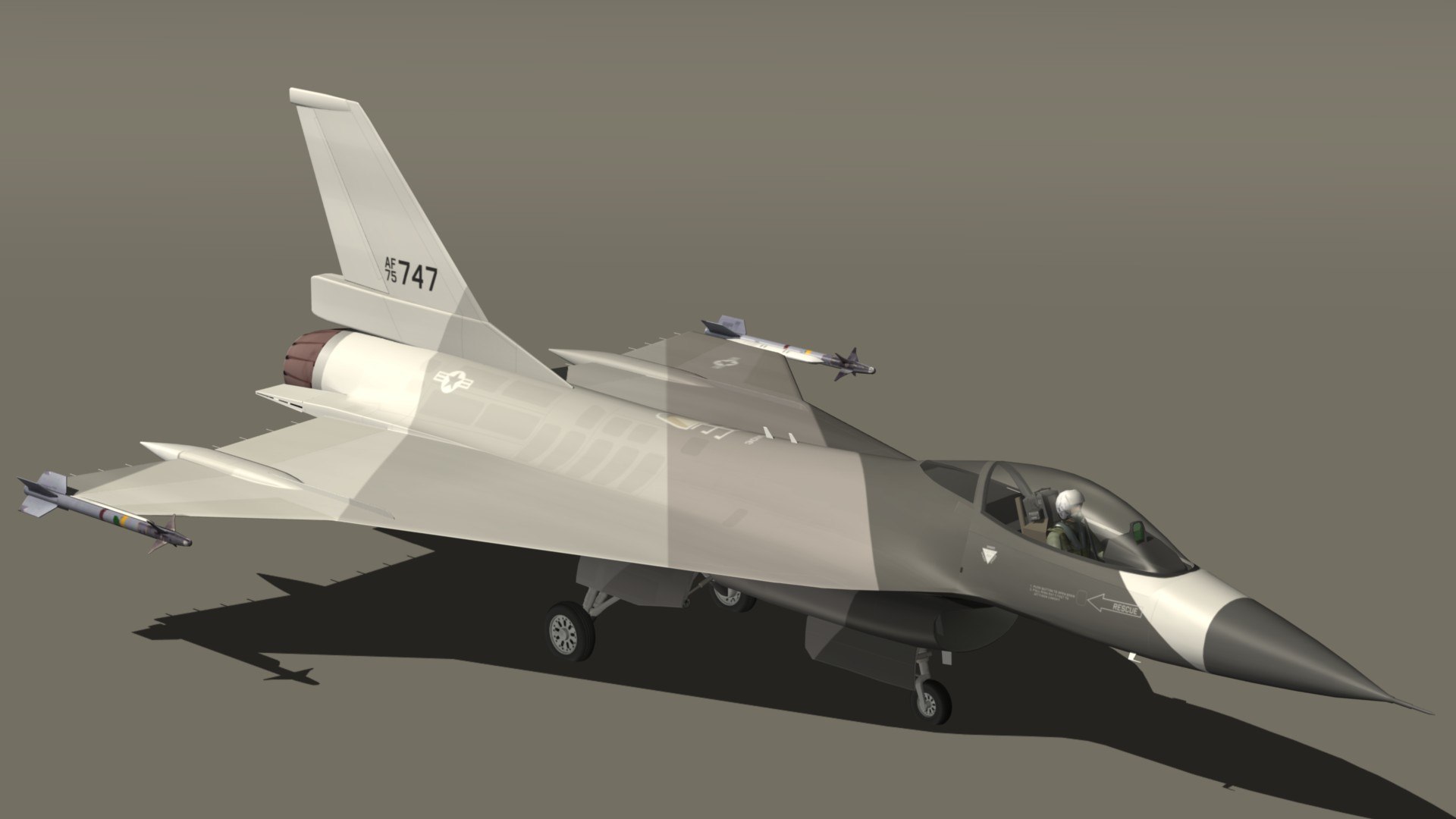 General Dynamics F-16XL 3D - TurboSquid 1977682