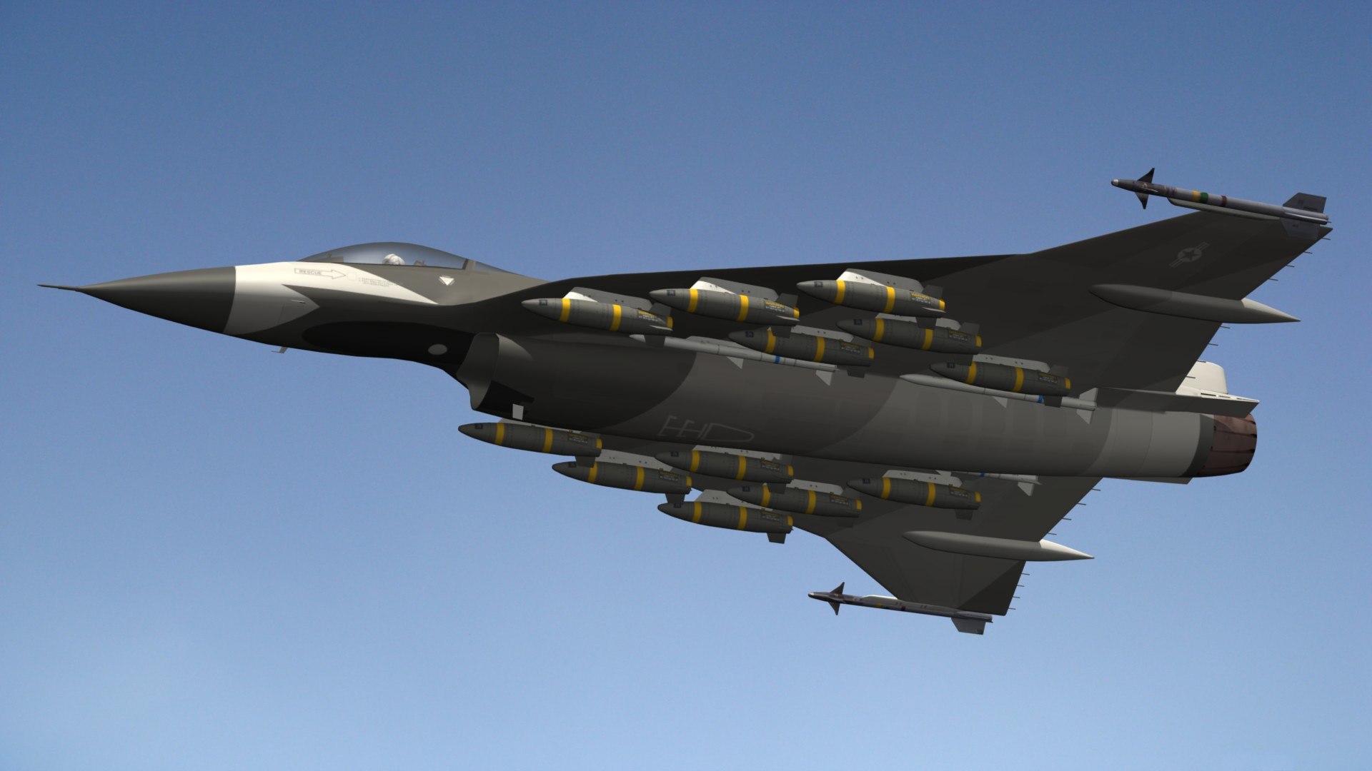 General Dynamics F-16XL 3D - TurboSquid 1977682