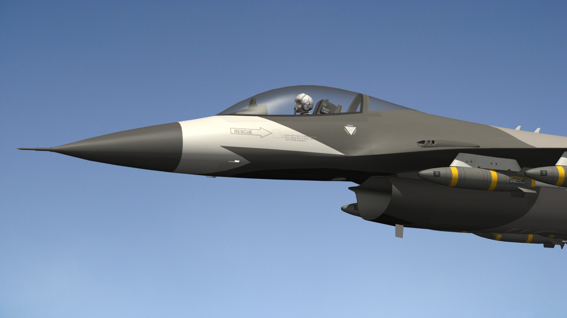 General Dynamics F-16XL 3D - TurboSquid 1977682