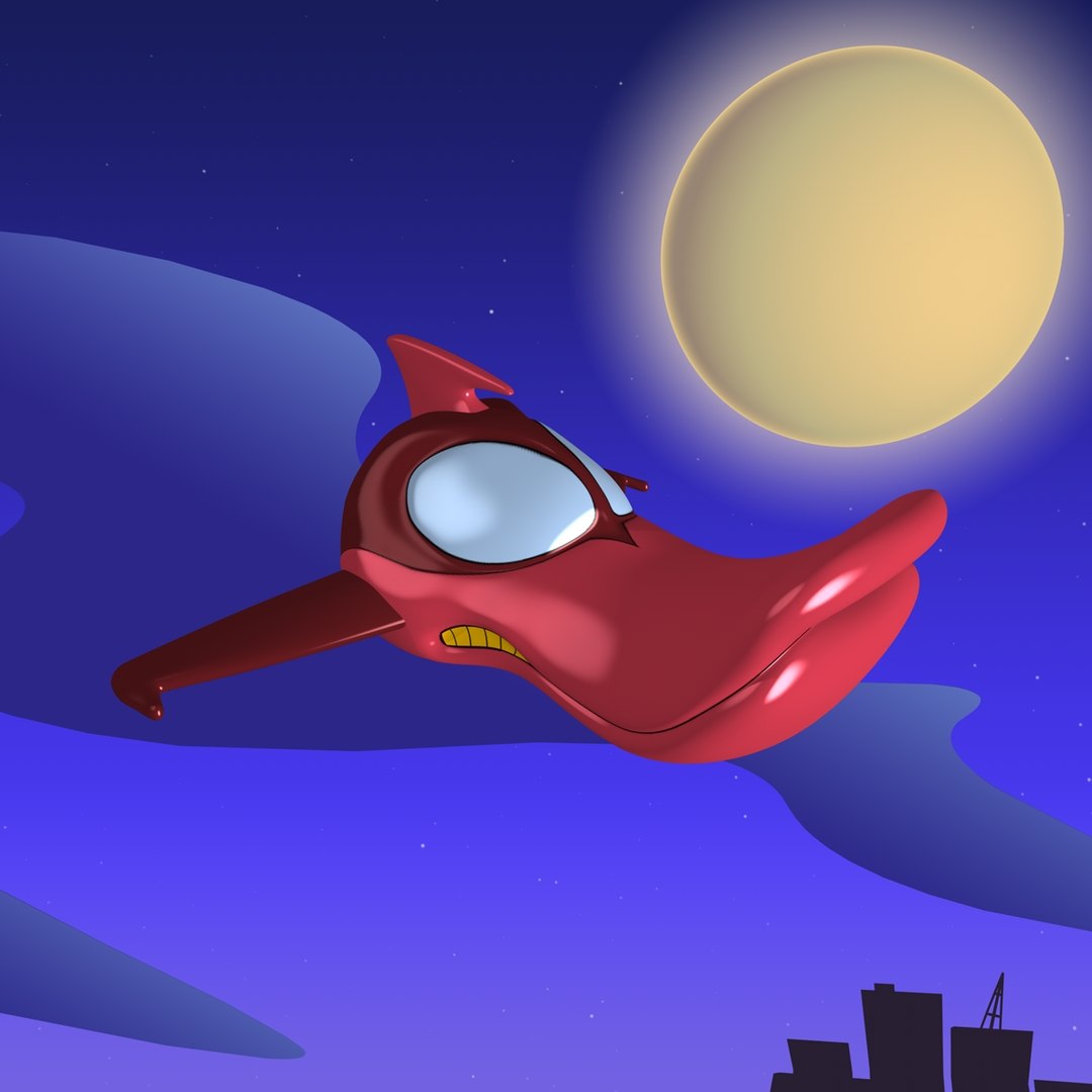 Cartoon Duck Aircraft 3D Model - TurboSquid 1601763