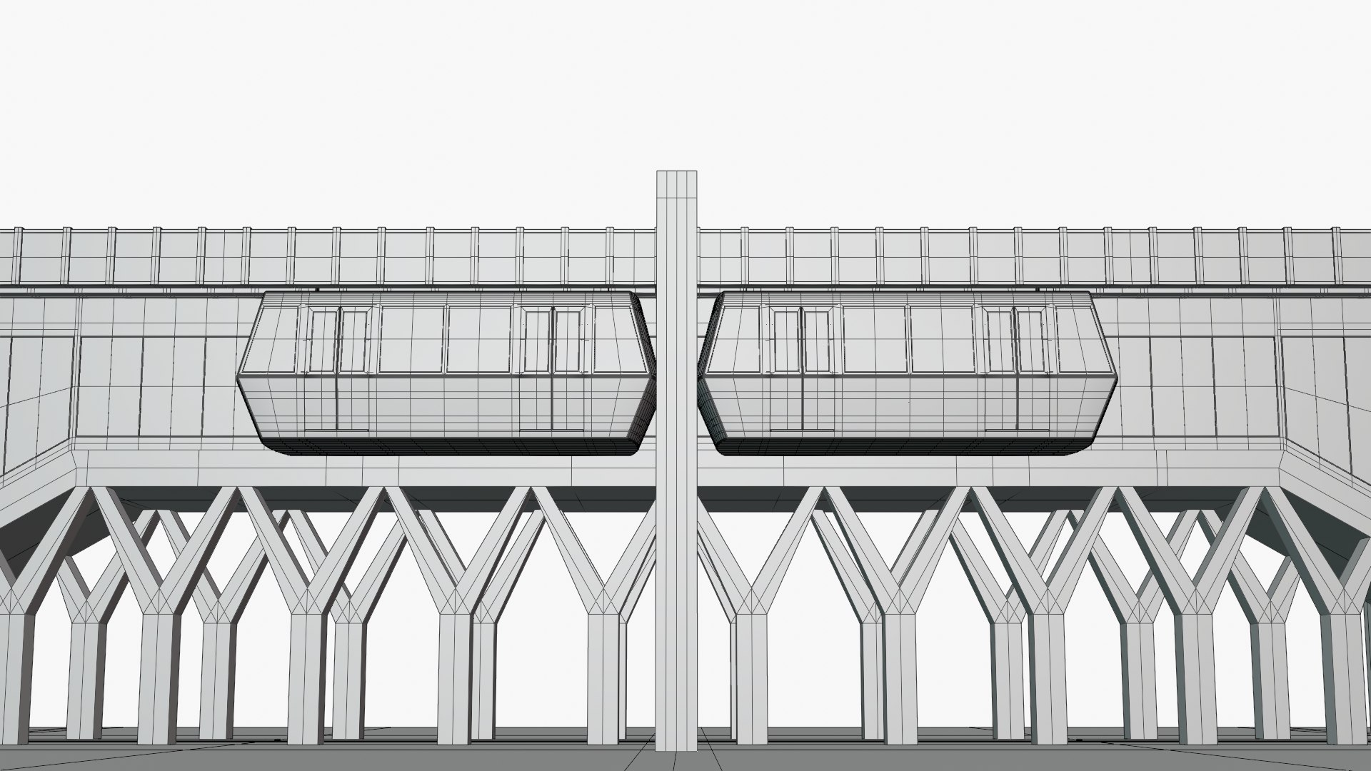 Elevated Train Station Concept Model - TurboSquid 1923525