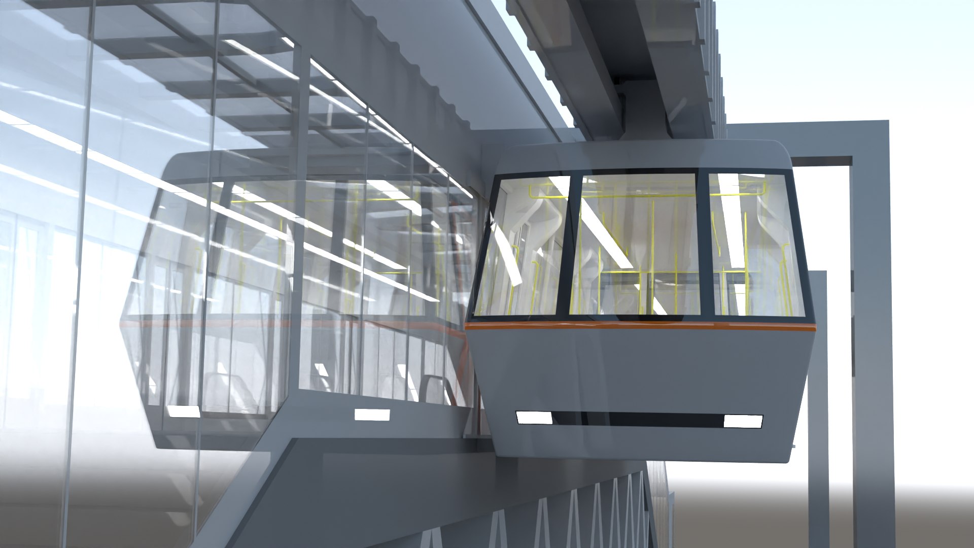 Elevated Train Station Concept Model - TurboSquid 1923525