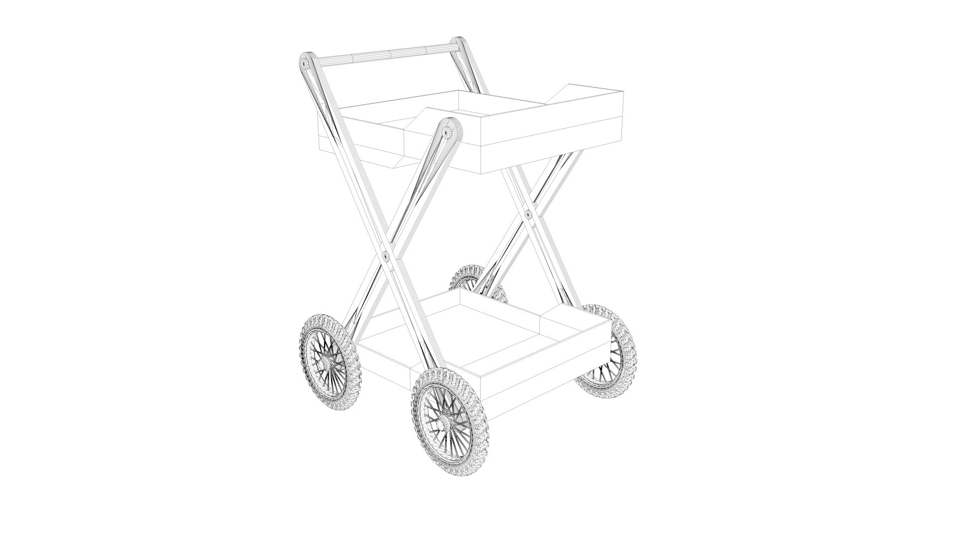 Folding Cart model - TurboSquid 2078229