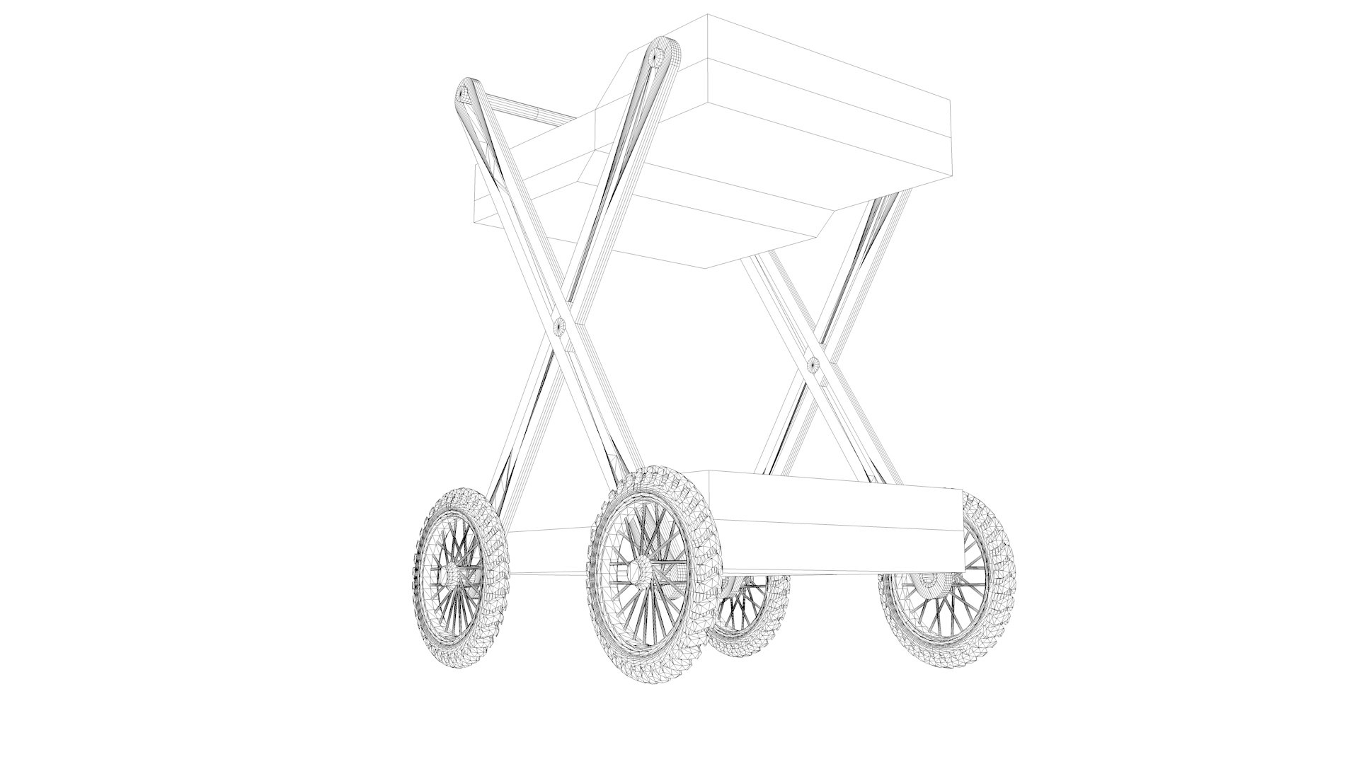 Folding Cart model - TurboSquid 2078229