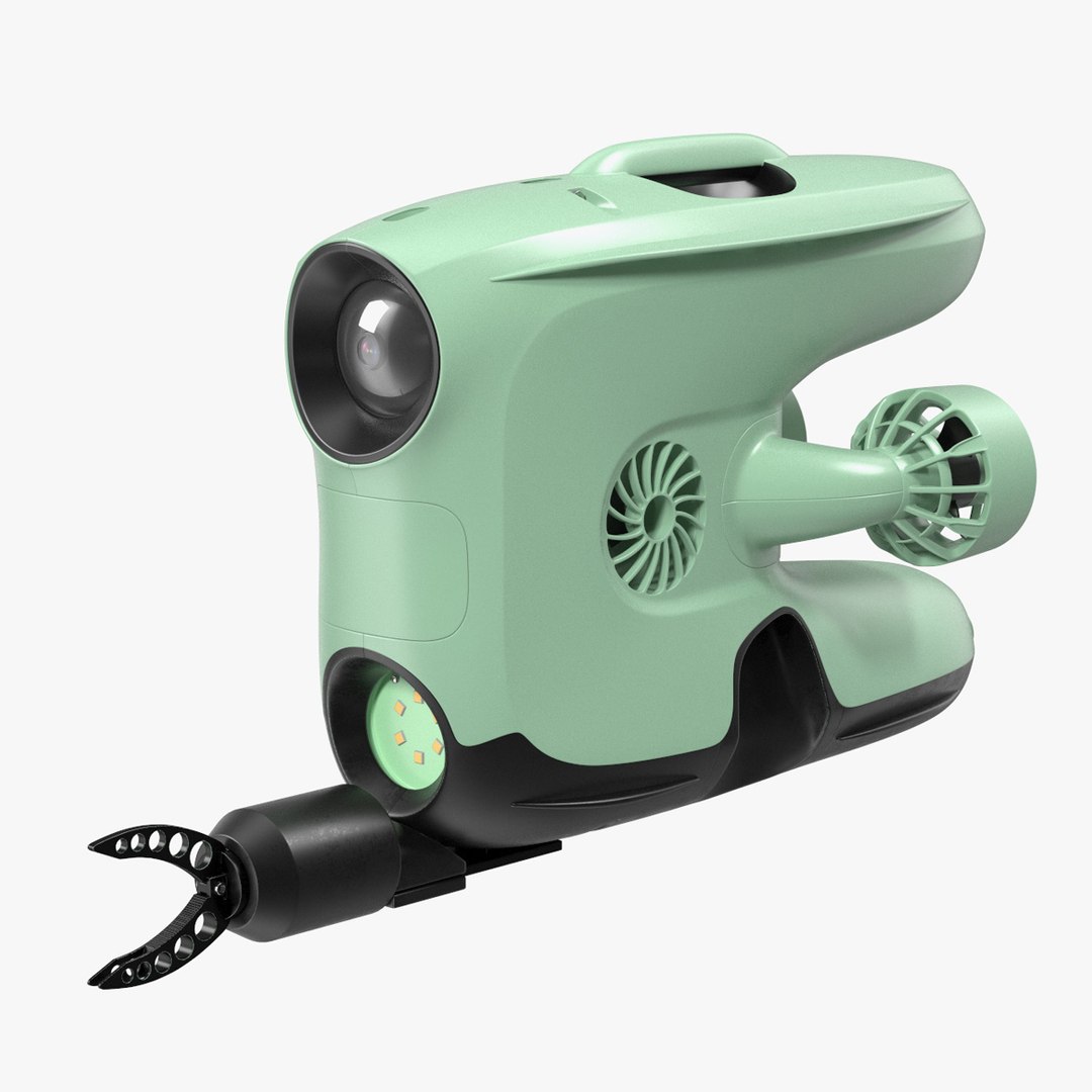 3D model Underwater ROV with Gripper Hand Rigged for Cinema 4D ...