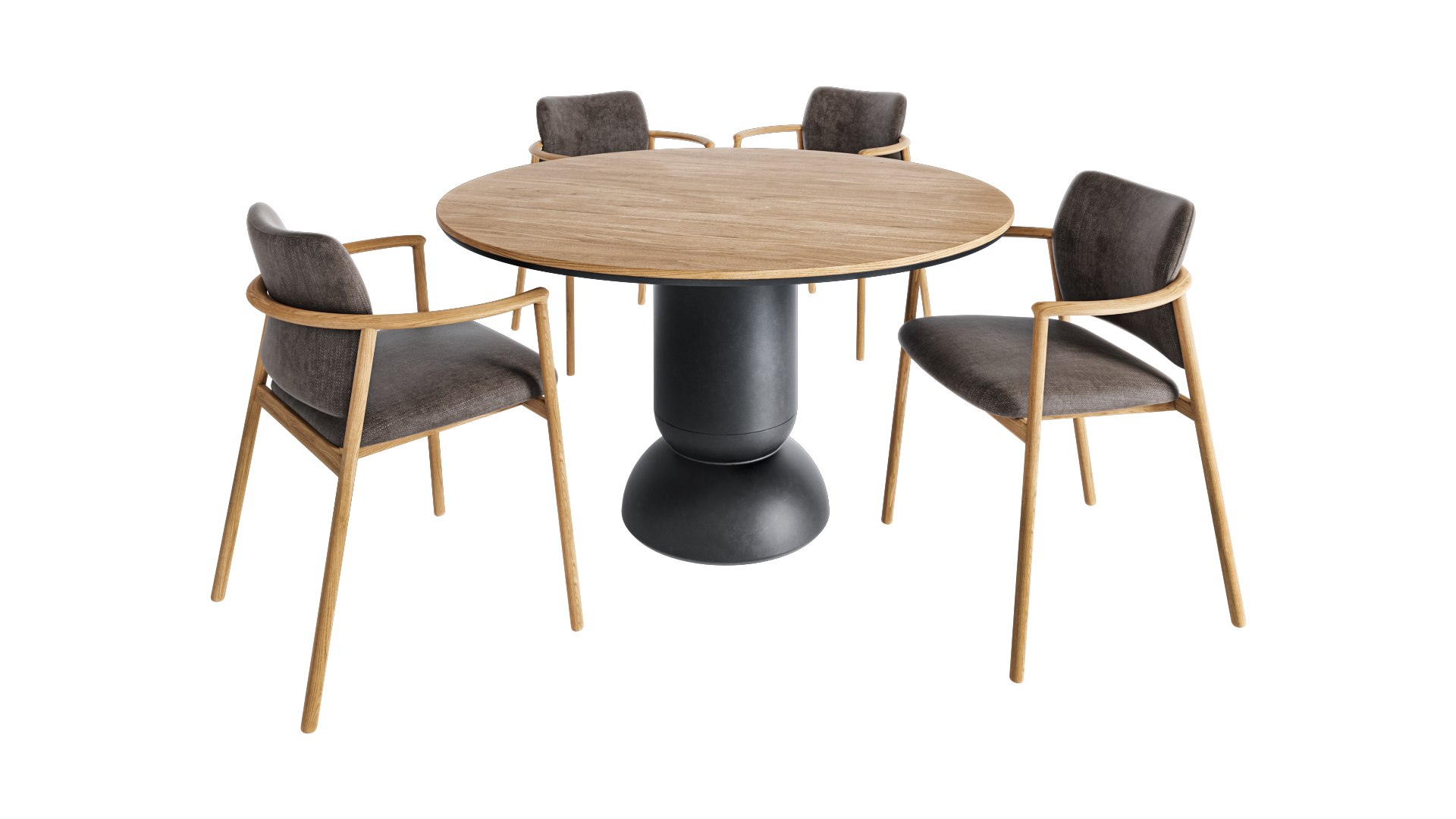 Ludo Dining Table And Lord Dining Armchair 3D Model - TurboSquid 2138862