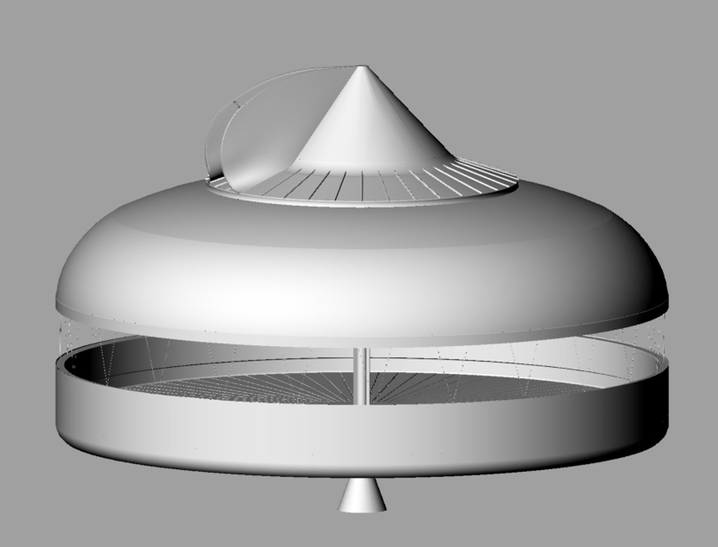 3d Model Buckminster Fuller Wichita House