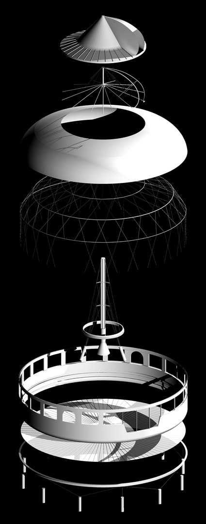 3d Model Buckminster Fuller Wichita House