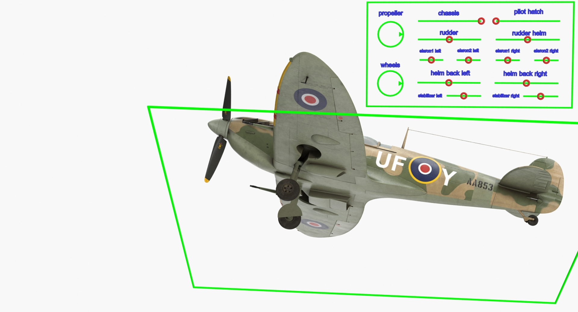 3d Model Supermarine Spitfire Rigged
