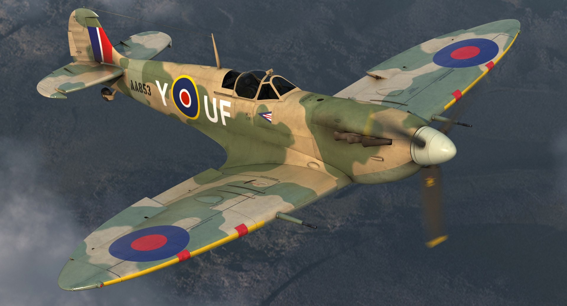 3d Model Supermarine Spitfire Rigged