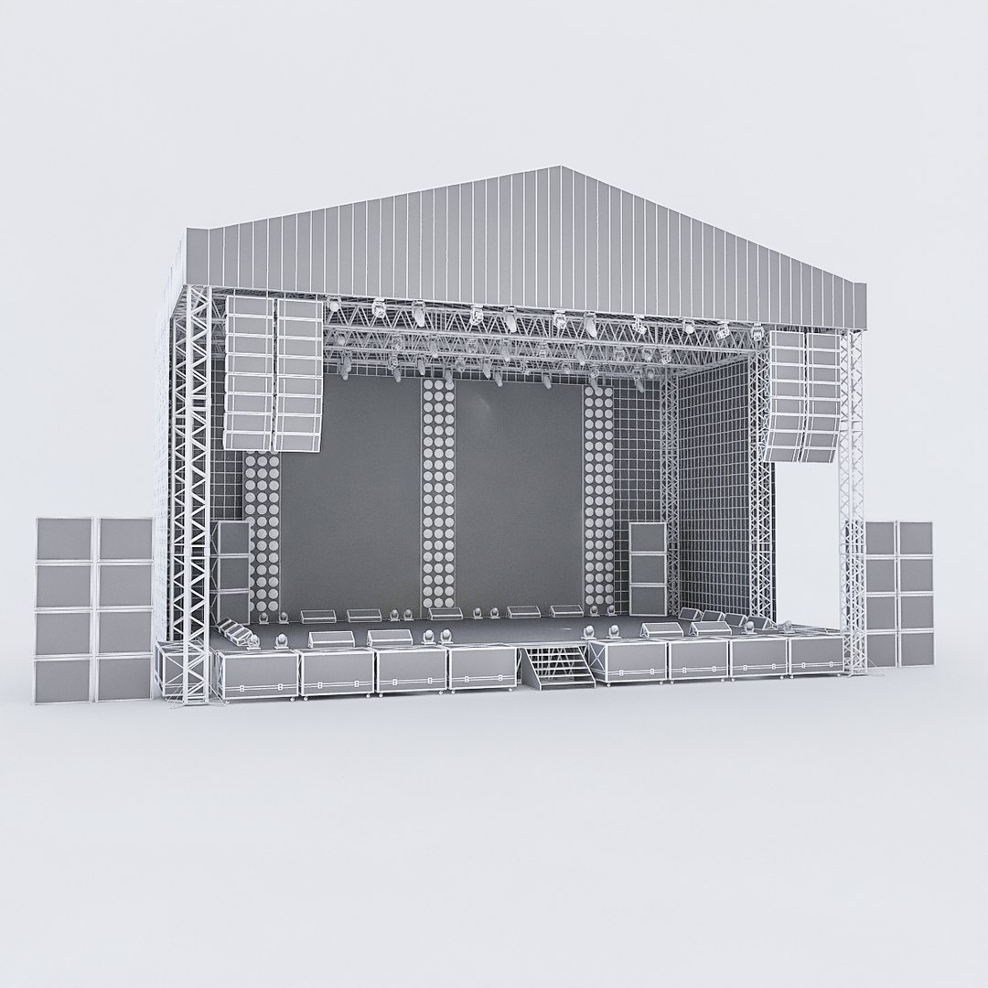 3D Concert Stage Model - TurboSquid 1543247
