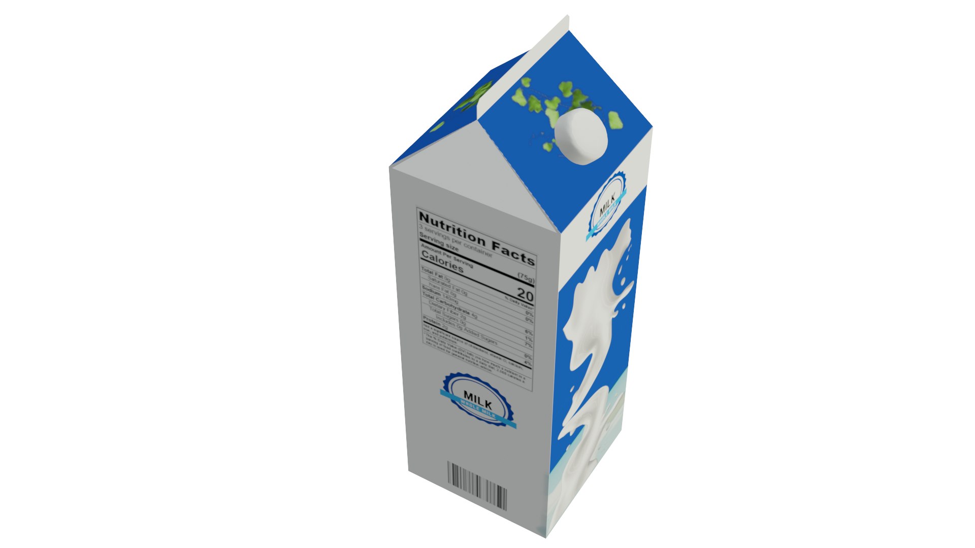 3D MILK CARTON Model - TurboSquid 1862598