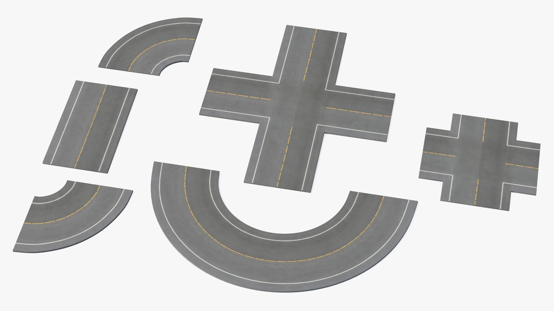 3D Road Parts Pack - TurboSquid 2202697