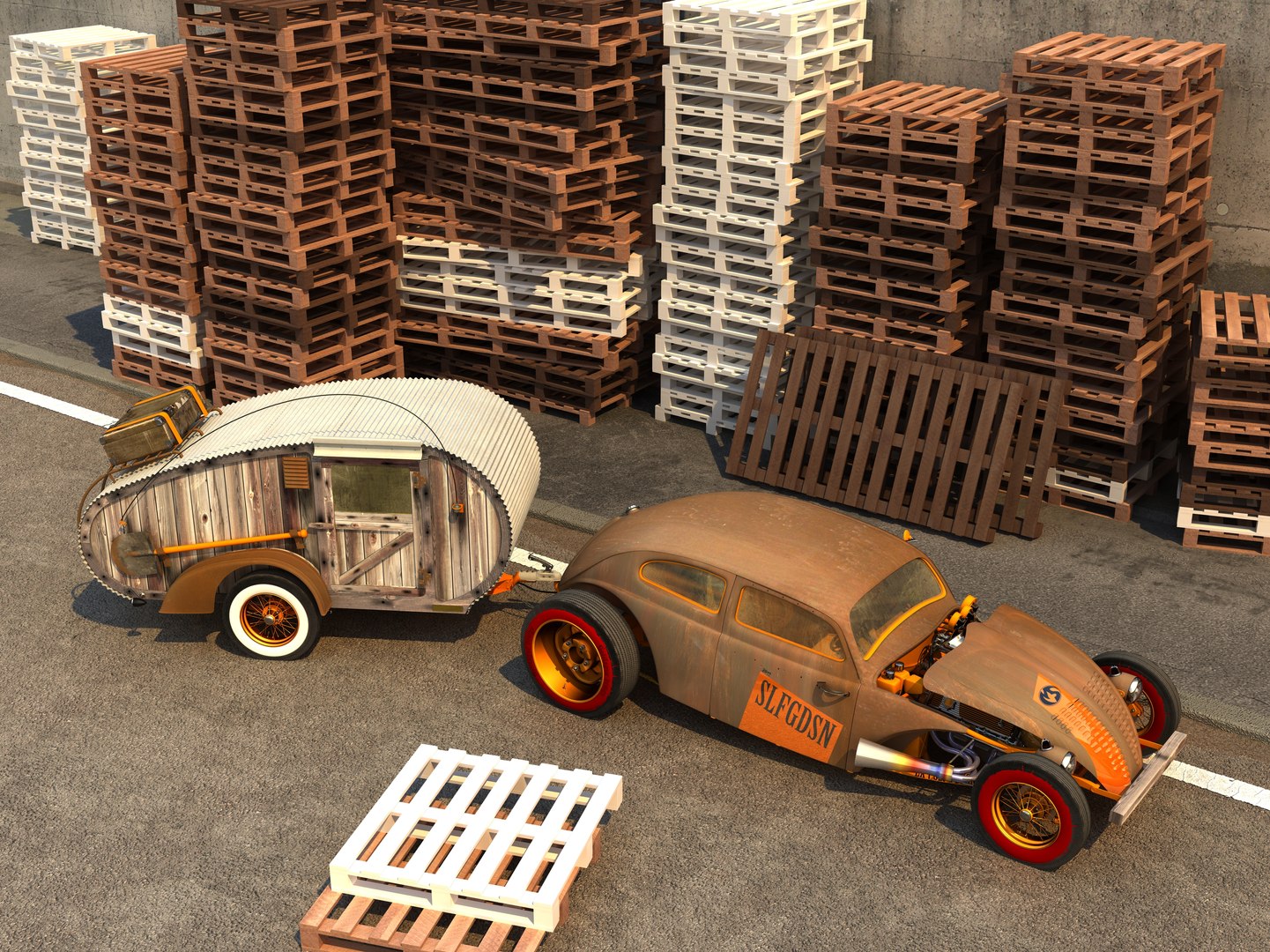 3D Trailer Rat Style - TurboSquid 1896246