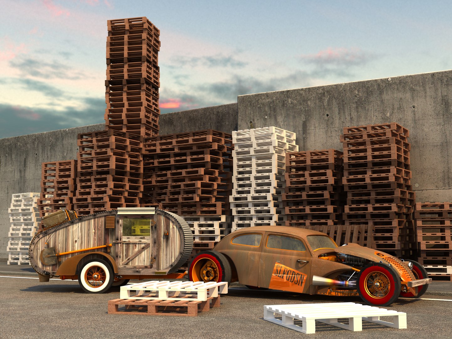 3D Trailer Rat Style - TurboSquid 1896246