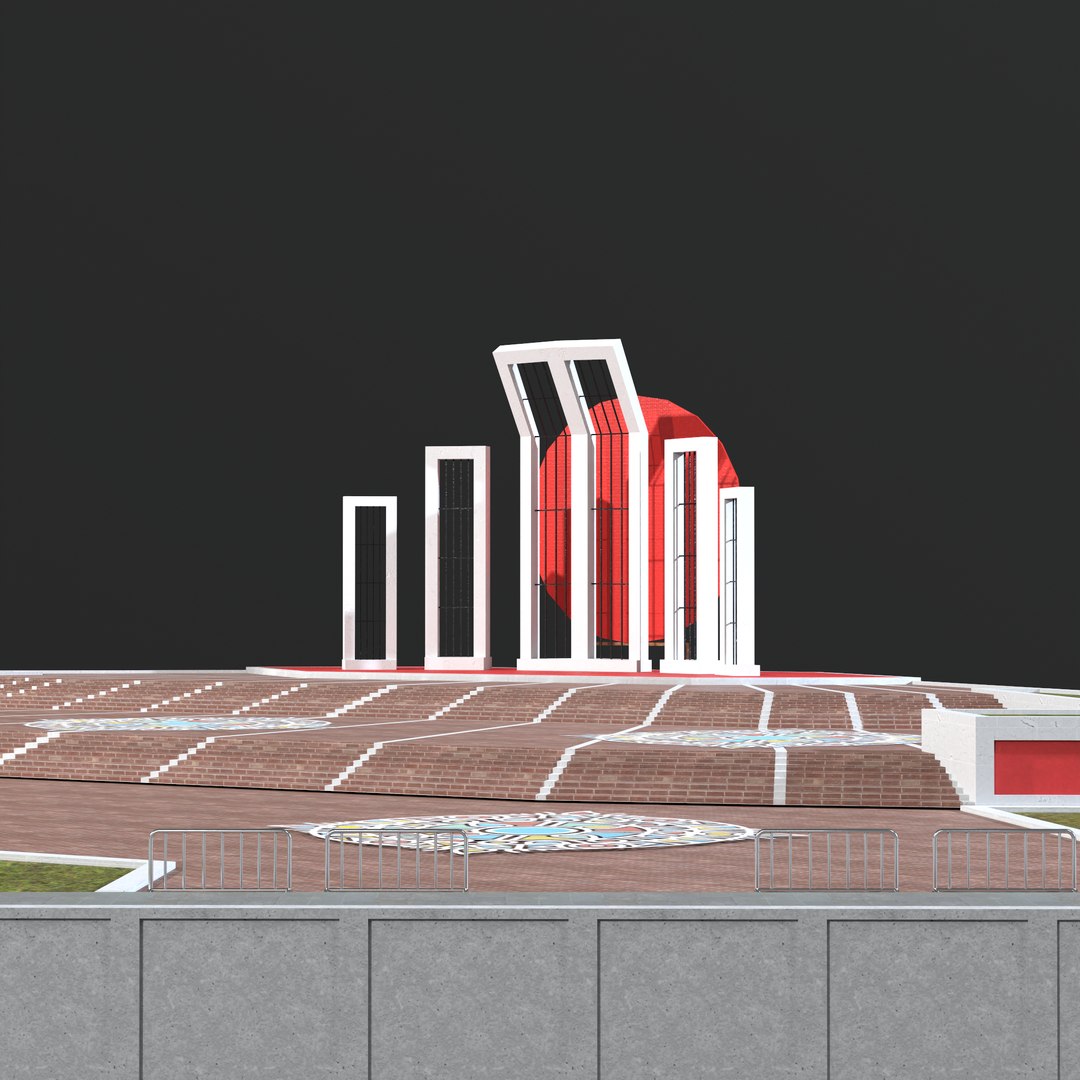Central Shaheed Minar - Bangladesh Monument 3D Model - TurboSquid 2118646