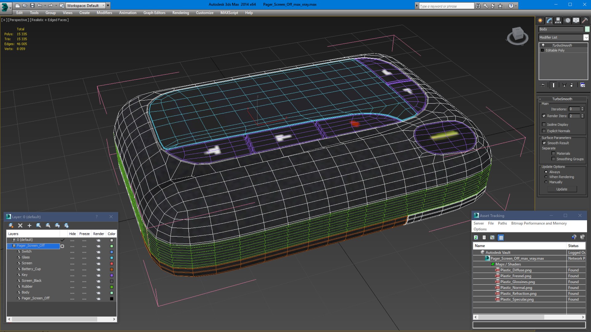 3D model Pager Screen Off - TurboSquid 1948577