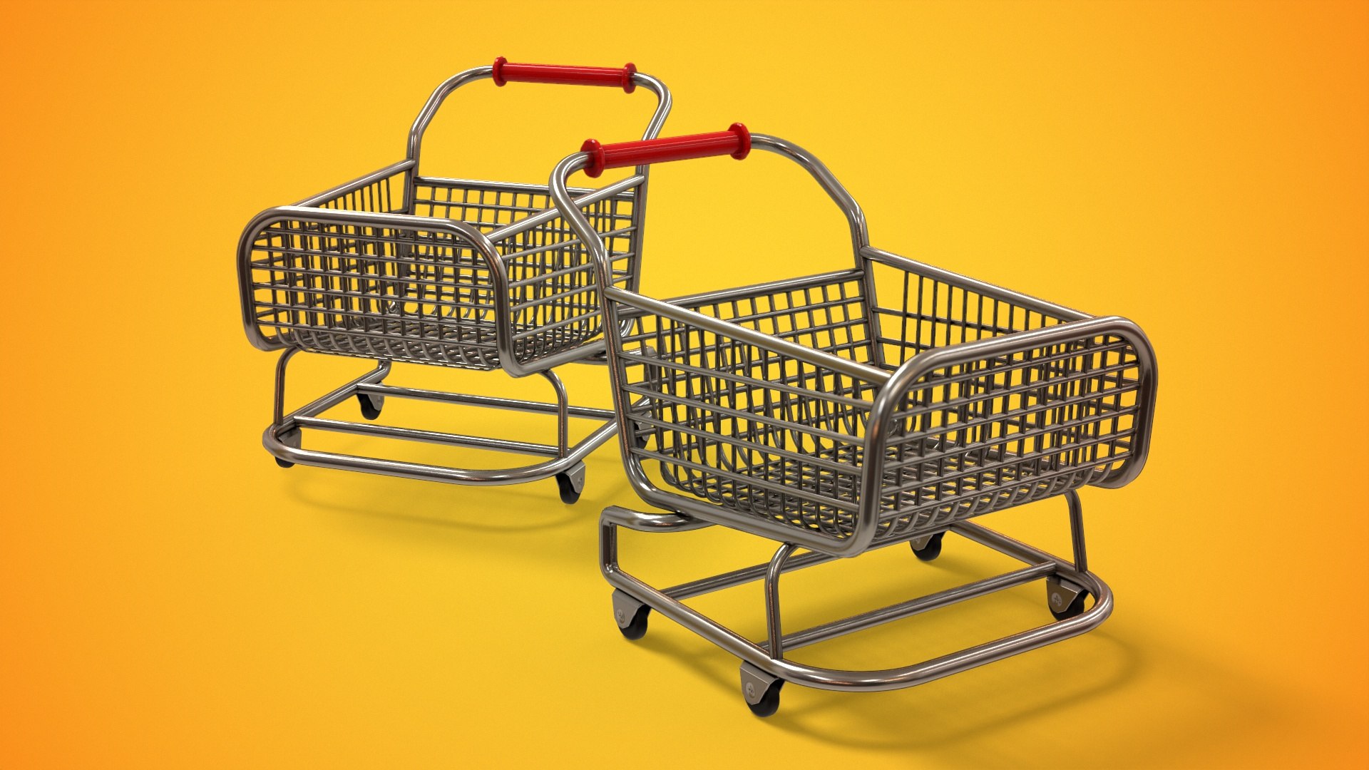 3D Model Stylized Shopping Cart - TurboSquid 2097092