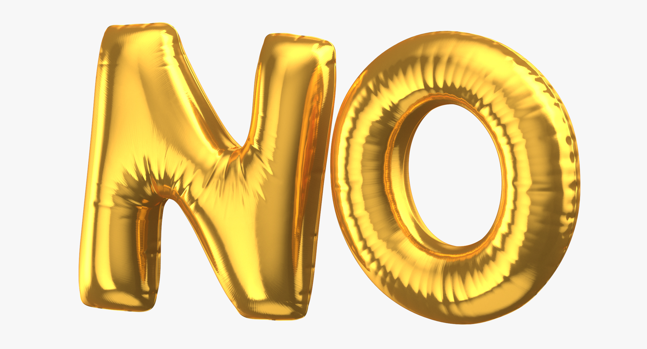 Golden foil balloons words 3D model - TurboSquid 1393846