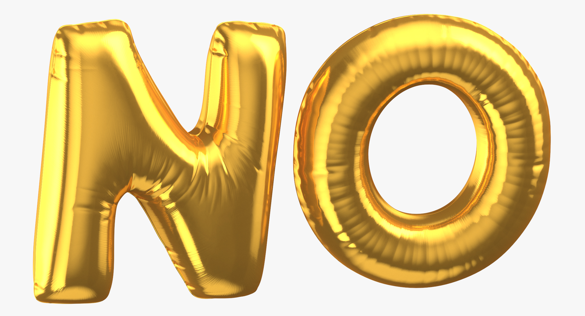 Modello 3D Palloncini foil dorati Parole n - TurboSquid 1393846