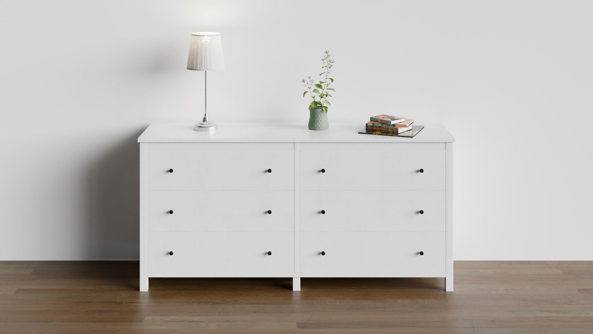 3D IKEA Koppang 6-drawer Dresser And Arstid Lamp Model - TurboSquid 2197729