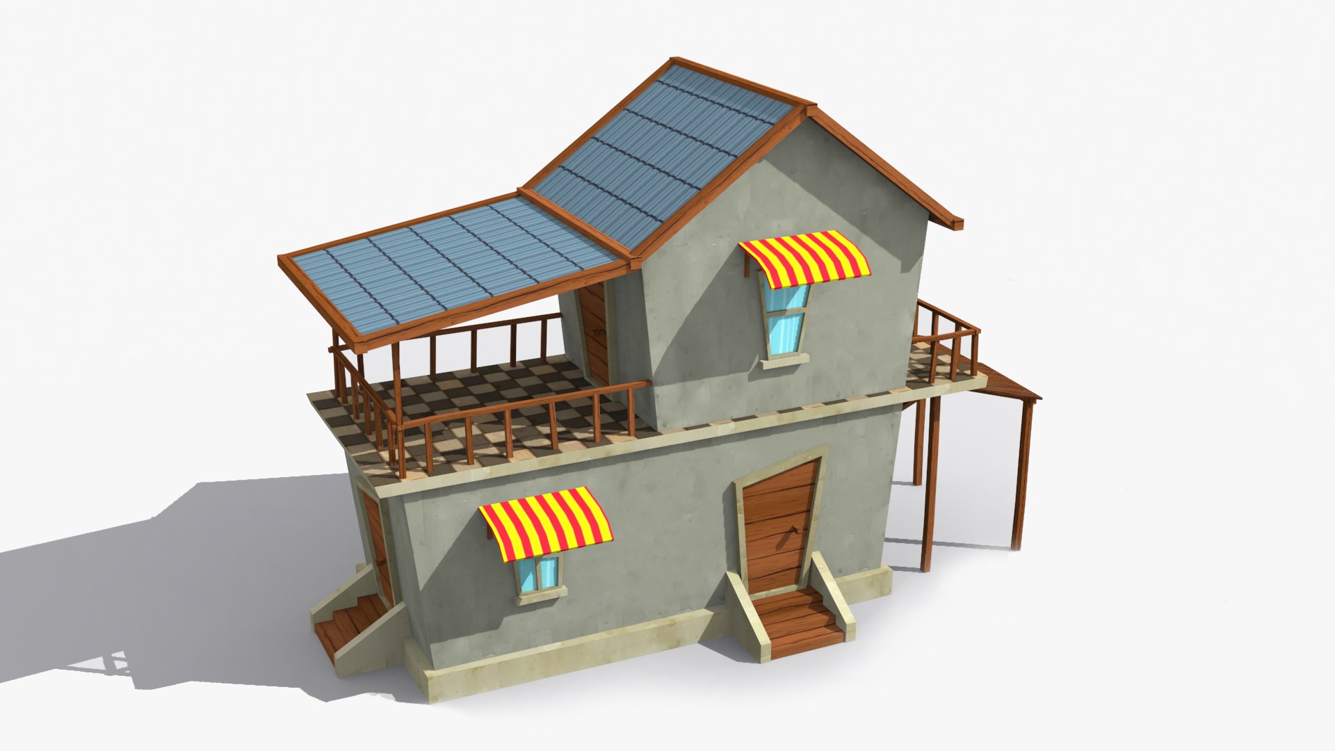 3D Model Cartoon House - TurboSquid 1697026