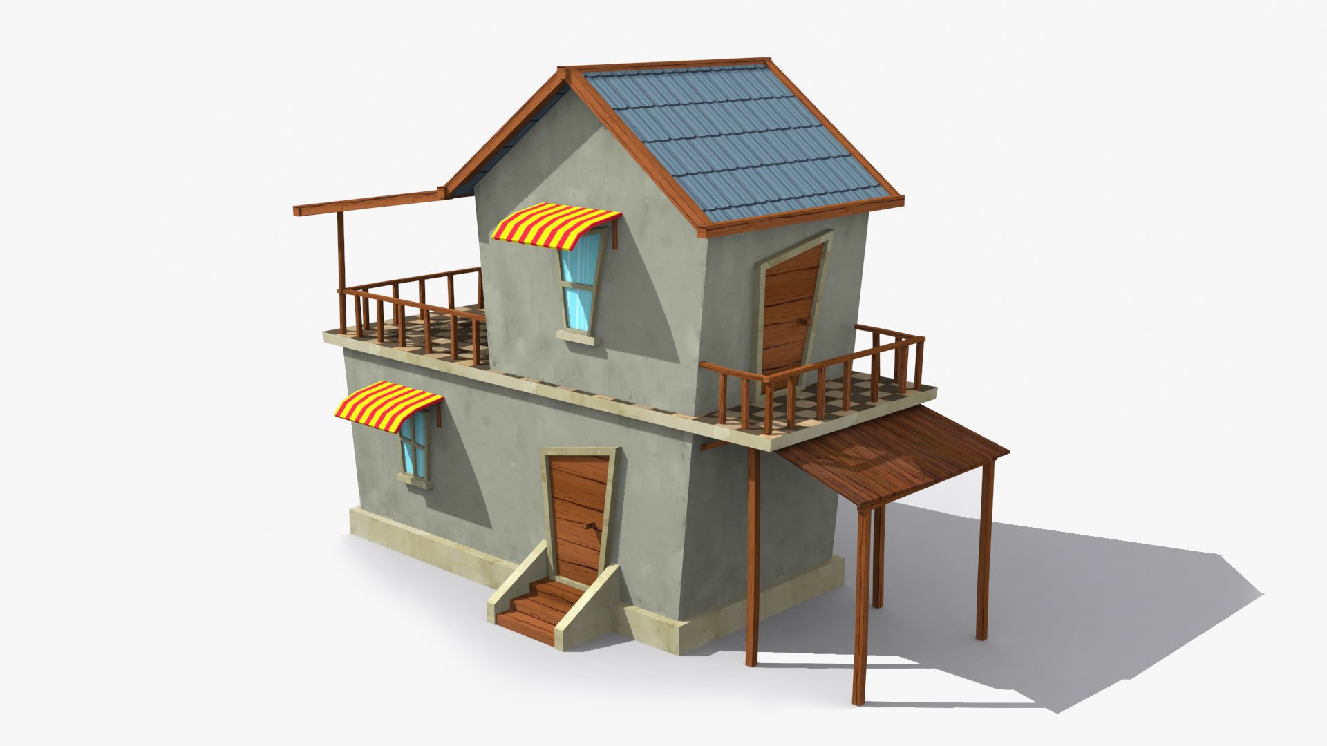 3D Model Cartoon House - TurboSquid 1697026