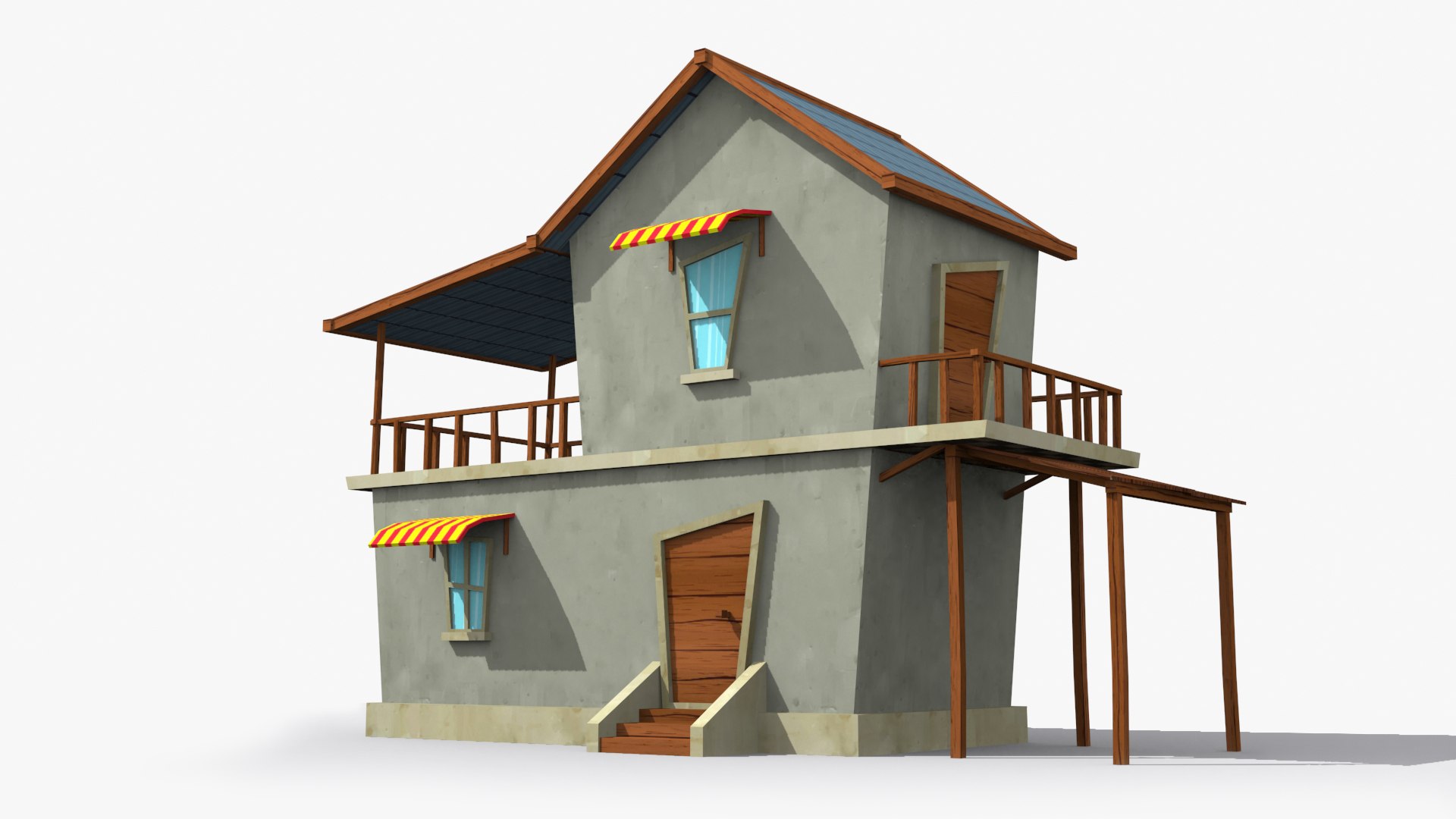 3D Model Cartoon House - TurboSquid 1697026