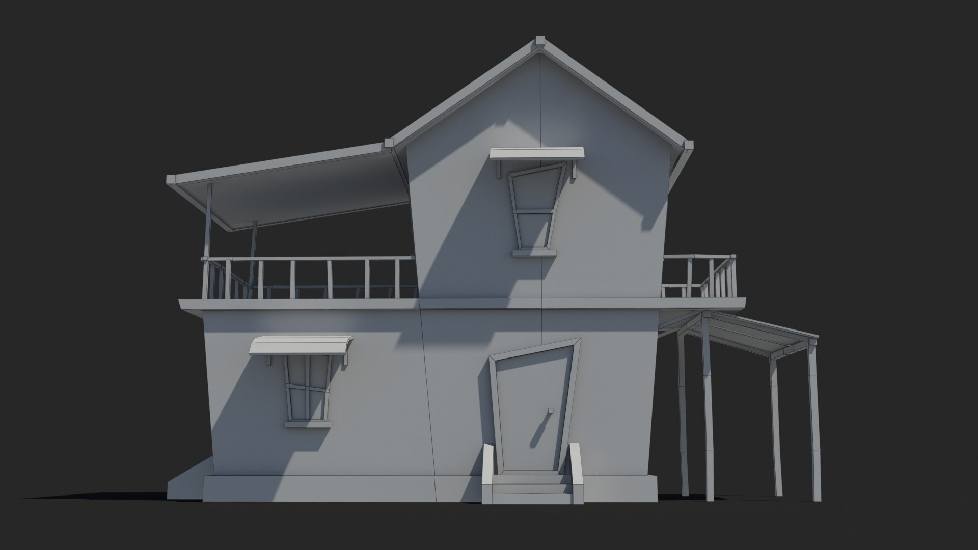 3D Model Cartoon House - TurboSquid 1697026