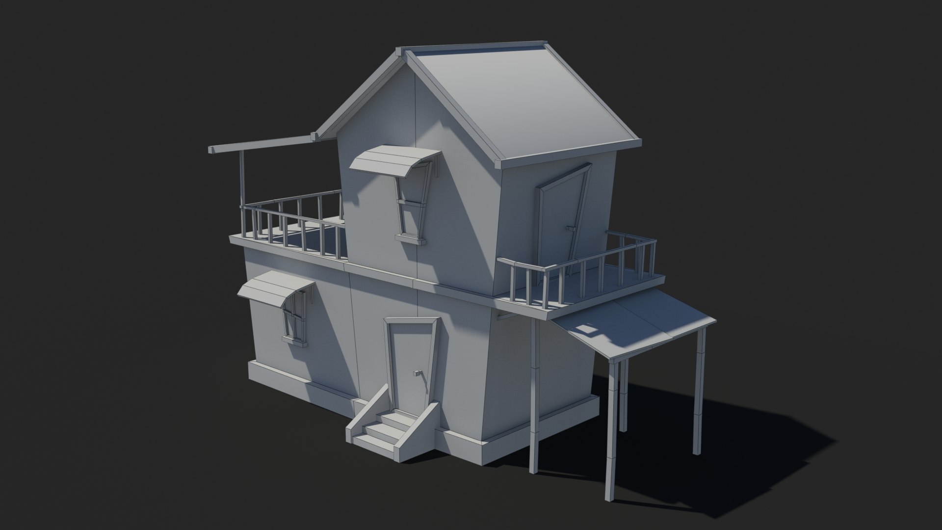 3D Model Cartoon House - TurboSquid 1697026