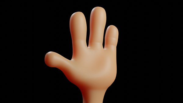 3D Cartoon Hand 00112 - Blender - Low Poly - TurboSquid 1931324