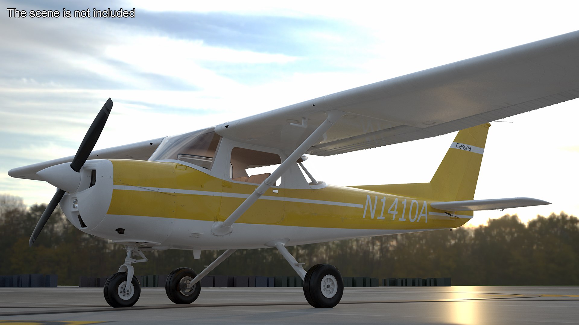 Private Single Engine Propeller Aircraft Cessna 150 Rigged 3D Model ...