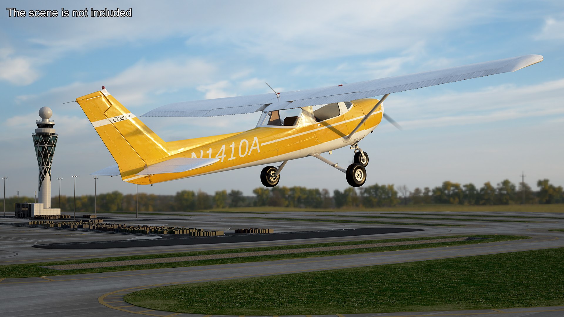 Private Single Engine Propeller Aircraft Cessna 150 Rigged 3D Model ...
