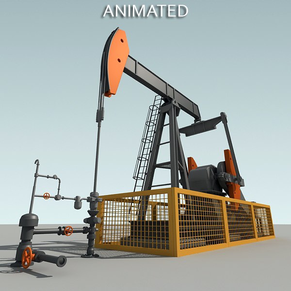 oil pump jack 3d c4d