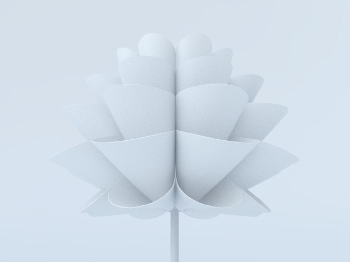 3d Flower Lamp Lighting Model